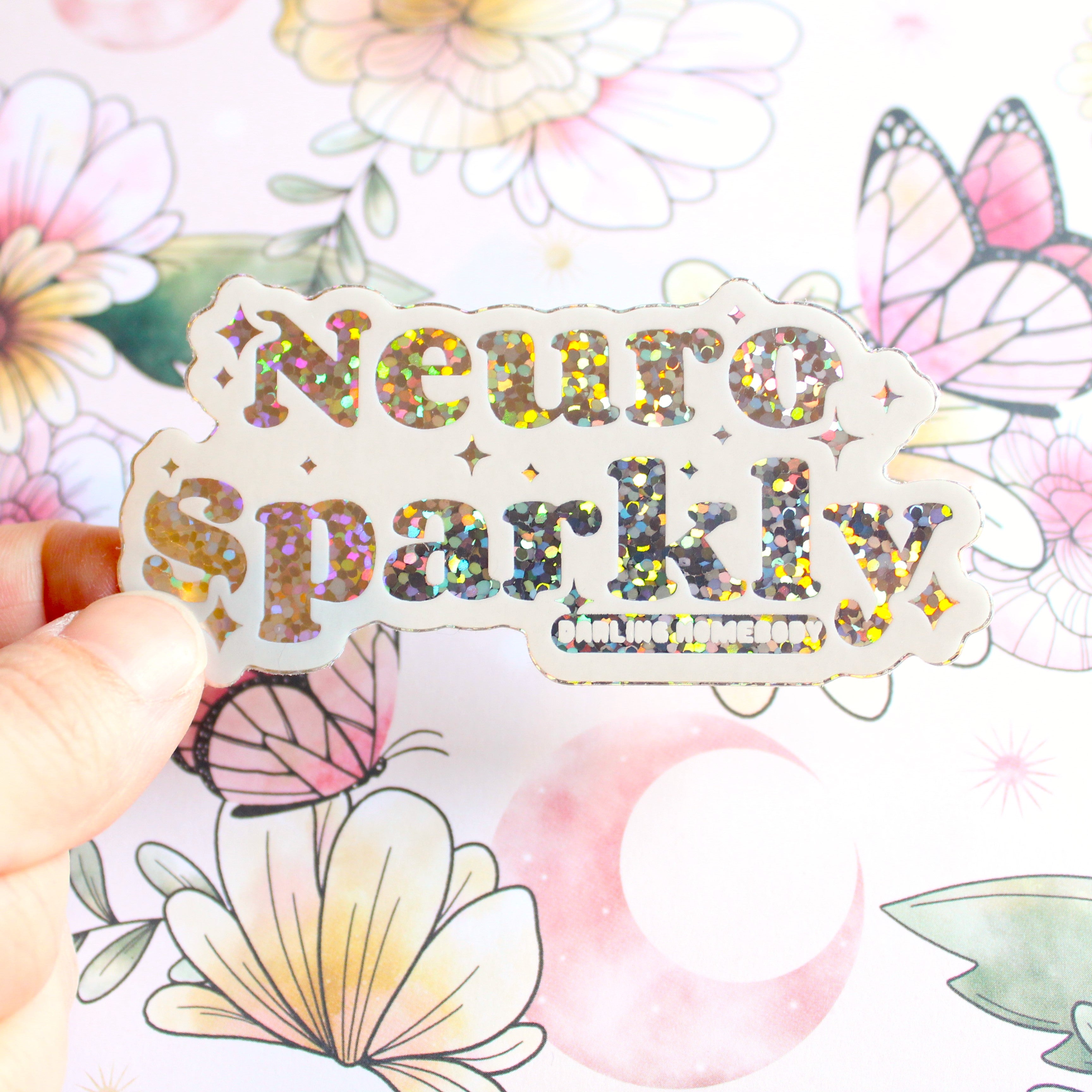 Neurosparkly Sticker. Holographic Sparkle Effect. Weatherproof. Neurod ...